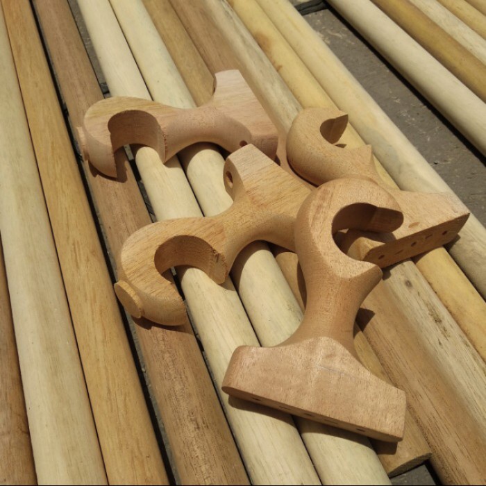 Jual Rel Tiang 160 Cm Batang Gorden Hordeng Kayu Mahoni Natural Etnik ...