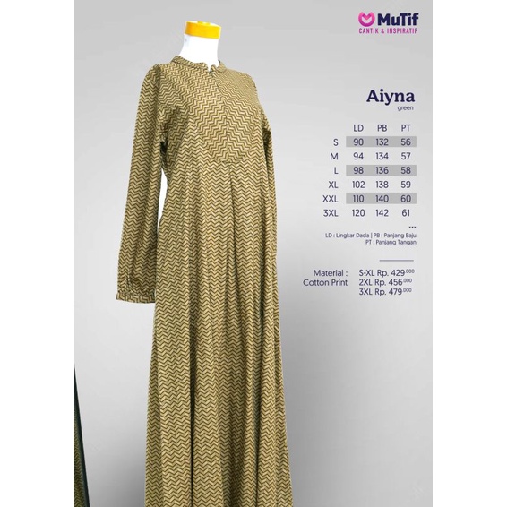 Jual GAMIS AIYNA BY MUTIF TERBARU 2023 | Shopee Indonesia