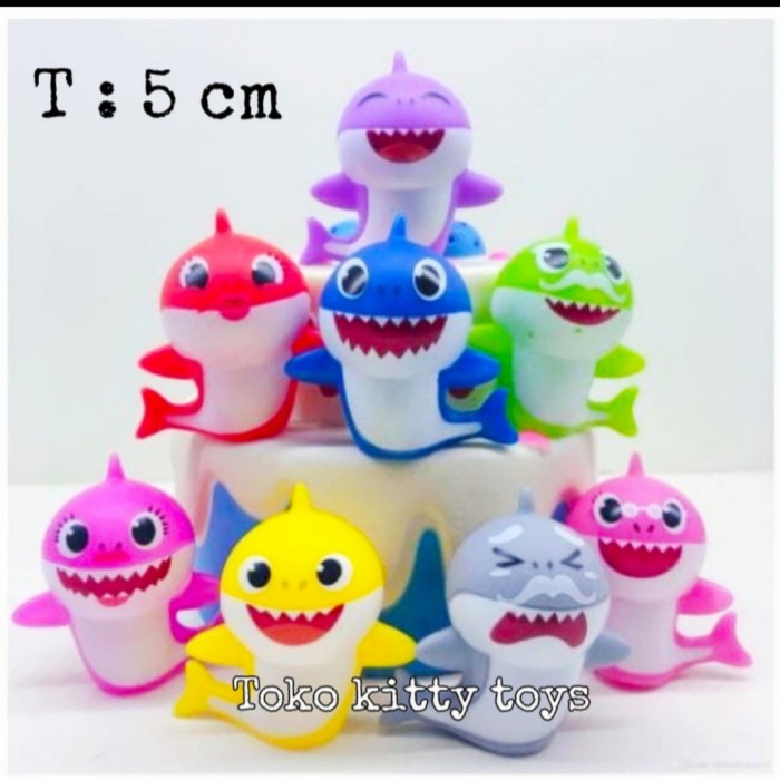 Jual Figure Baby Shark Ping Fong Set 8 Hiasan Miniatur Topper Cake ...