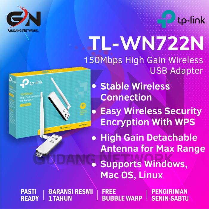 Jual TP-Link TL-WN722N USB Wifi TPLINK / TP LINK TL WN722N /TL WN 722N ...