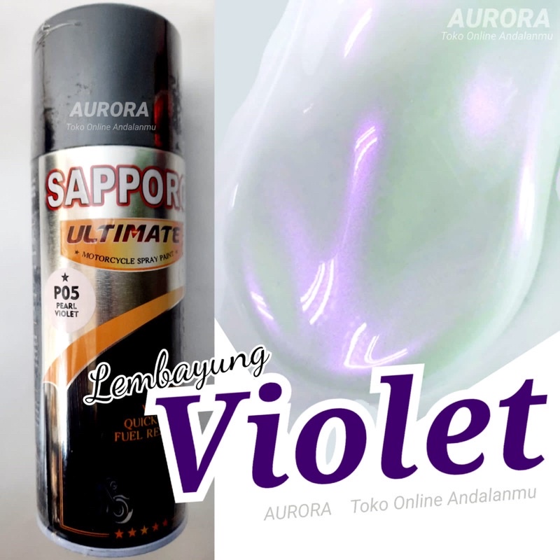 Jual OX SAPPORO ULTIMATE PEARL VIOLET P05 LEMBAYUNG UNGU 400ML CAT OK PYLOX MENGKILAP MUTIARA ...
