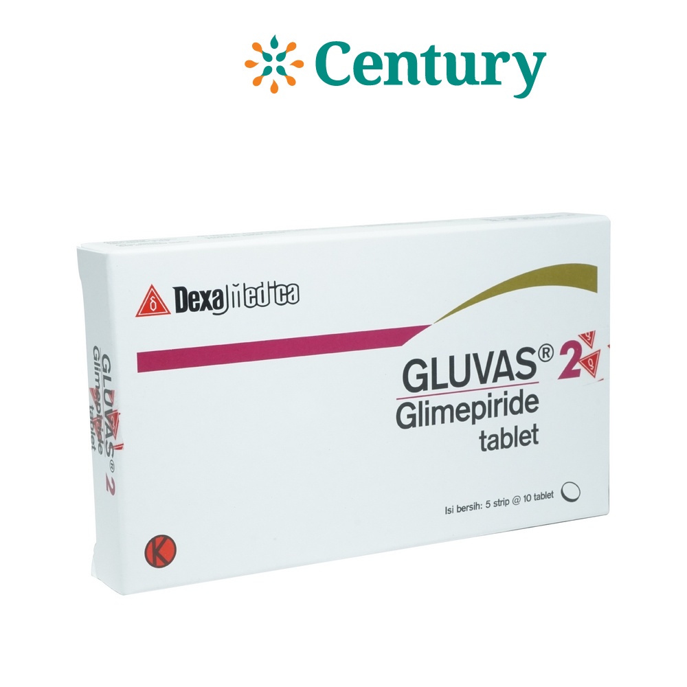 Jual GLUVAS 2MG 1 STRIP ISI 10 TABLET / GLIMEPIRIDE /OBAT DIABETES ...