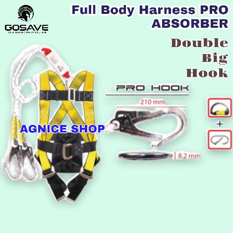 Jual Full Body Harness Pro Absorber Double Big Hook. D Ring. Carabiner | Shopee Indonesia