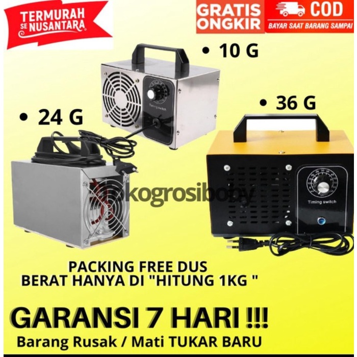 Jual Mesin Ozone Ozon Generator Ozonizer Sterilizer Ruangan 10G/24G ...