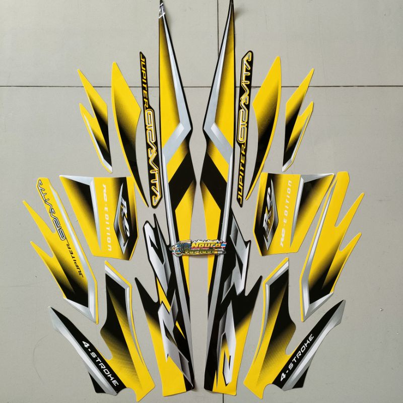 Jual Striping Yamaha Jupiter z gravita rc hitam kuning | Shopee Indonesia