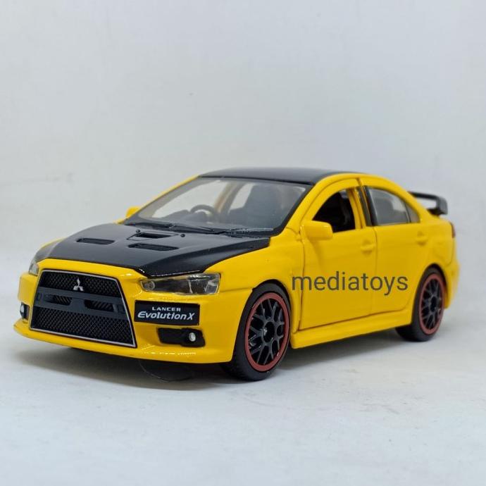 Jual diecast 1:32 mitsubishi lancer evo X.kuning | Shopee Indonesia