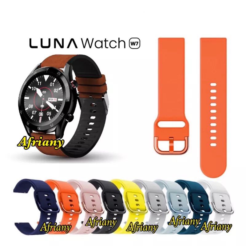 Jual Strap Smartwatch Luna Watch W7 Tali Jam Rubber Colorful Buckle ...