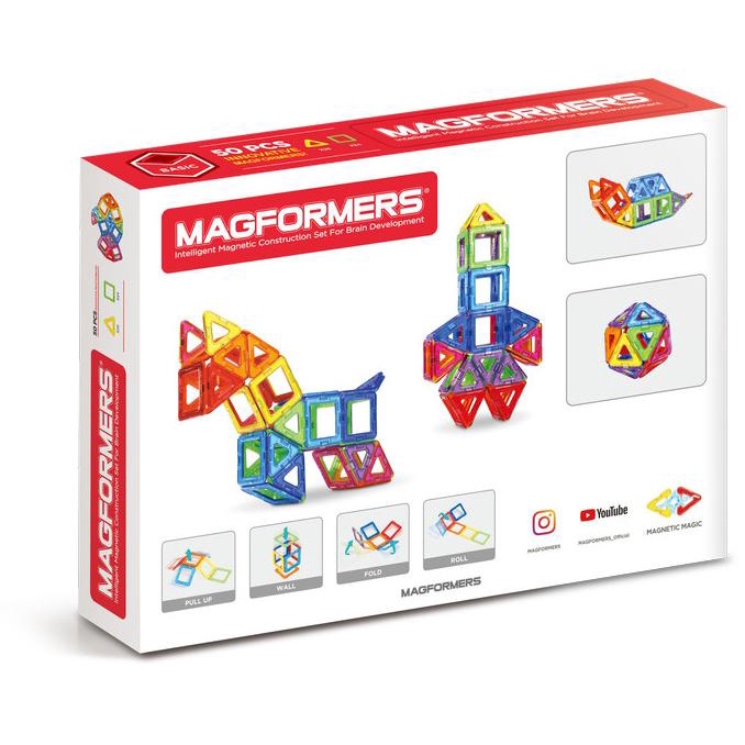 Jual Magformers 50 Basic Shapes - Mainan Balok Susun Magnetik Anak ...