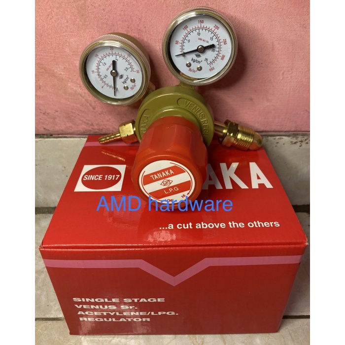 Jual REGULATOR LPG /Acyteline Utk Kepala Gas TABUNG MESIN LAS TANAKA JAPAN | Shopee Indonesia