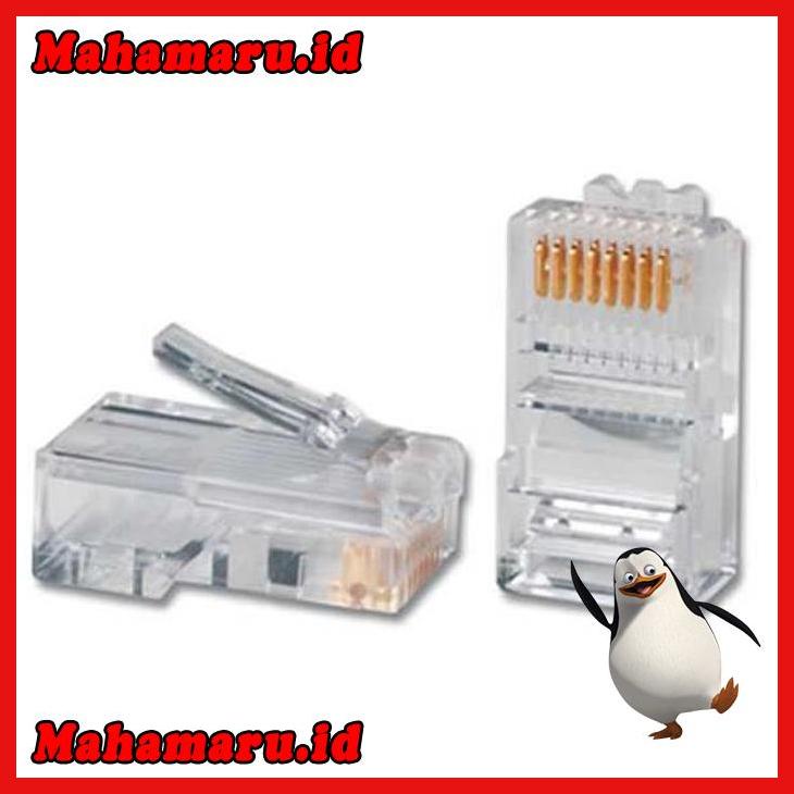 Jual KJ- CONNECTOR LAN RJ45 100 PCS KONEKTOR RJ-45 | Shopee Indonesia
