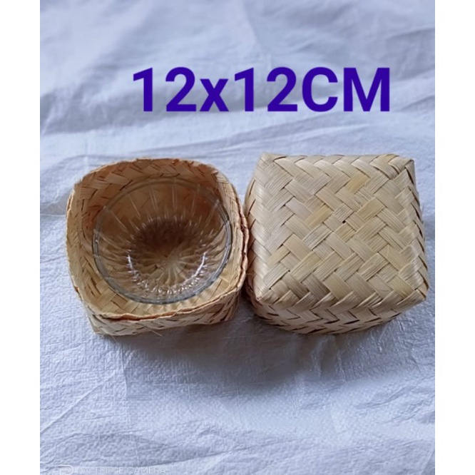 Jual besek ukuran 12x12cm/besek tape/besek souvenir/besek jenang ...