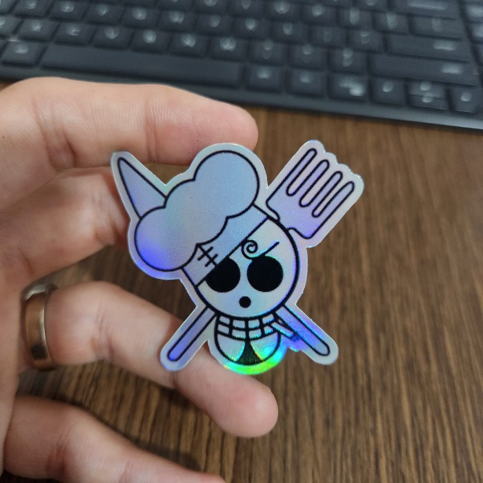 Jual Sticker Hologram Anime - PSH1789 - One Piece - Logo Sanji | Shopee ...