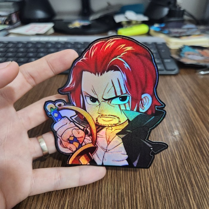 Jual Sticker Hologram Anime - PSH1778 - One Piece - Shanks | Shopee ...