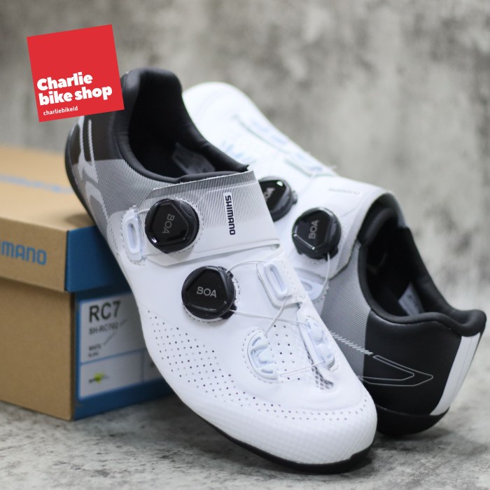 Jual Bestseller Sepatu Road Bike Shimano Sh-Rc702 Wide - White | Shopee ...