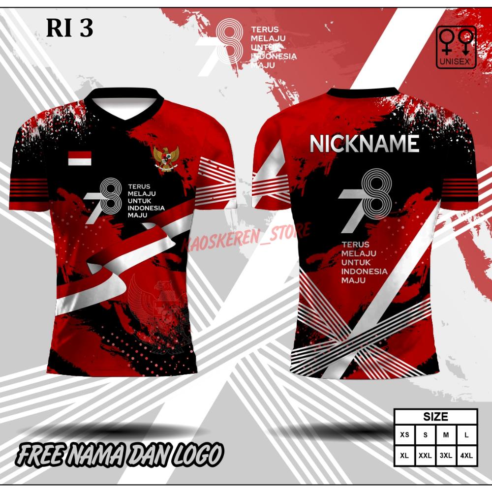 Jual Jersey hut kemerdekaan ri ke 78 baju kemerdekaan Indonesia 2023 kaos dirgahayu Republik ...