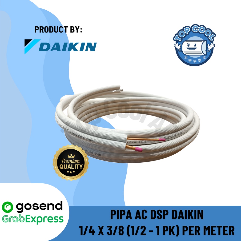 Jual PIPA AC Daikin DSP 1/4 - 3/8 (AC 0,5 - 1 PK) Per Meter | Shopee Indonesia
