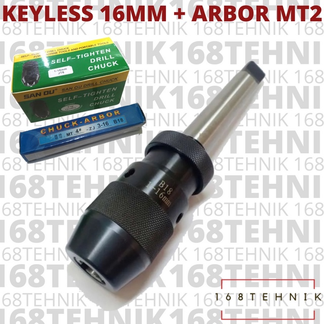 Jual KEPALA BOR KEYLESS 16MM SET ADAPTOR MT2 B16 B18 JT3 JT6 / KEYLESS SET ARBOR MT2 SELF ...