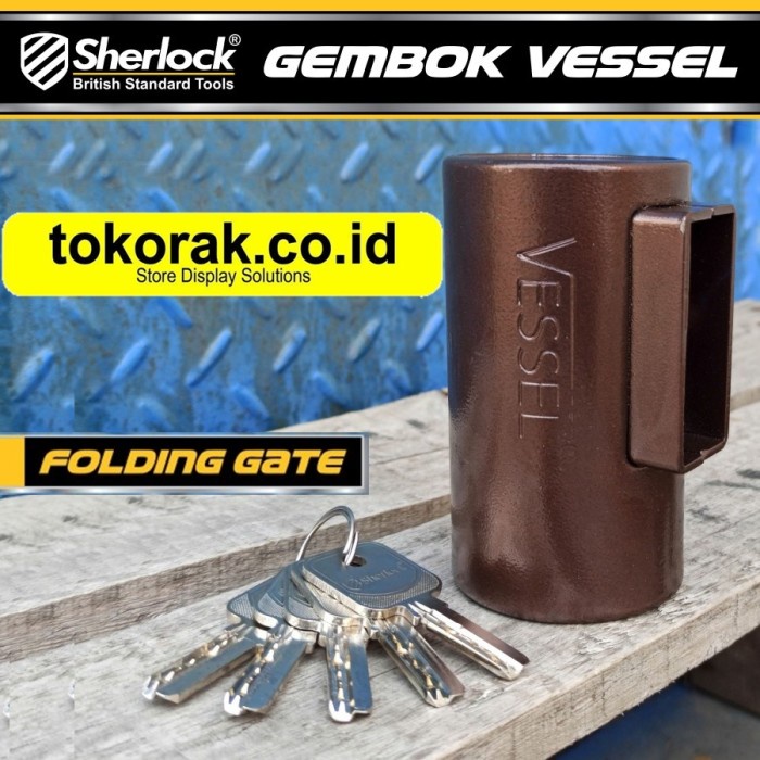 Jual Gembok Vessel Folding Gate Sherlock Gembok Tabung Ruko Gudang Toko ...