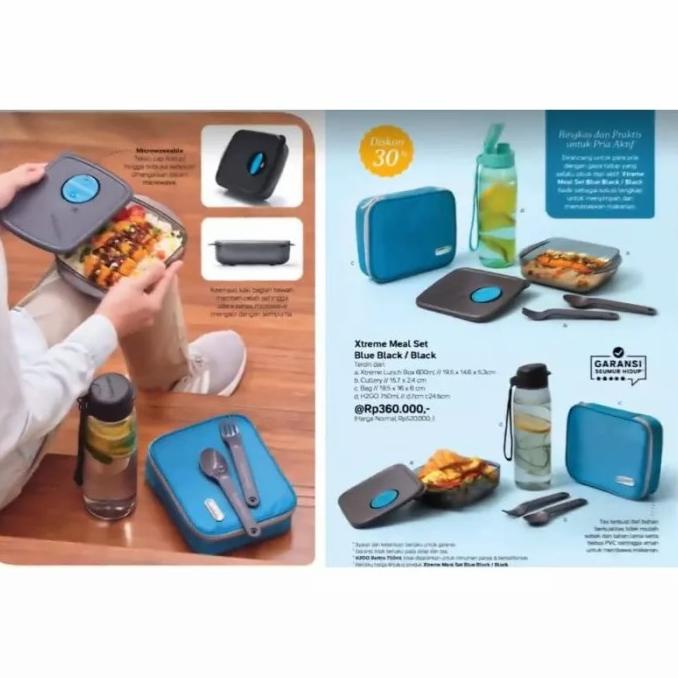 Jual Tupperware Xtreme meal set paket kotak makan botol minum | Shopee ...