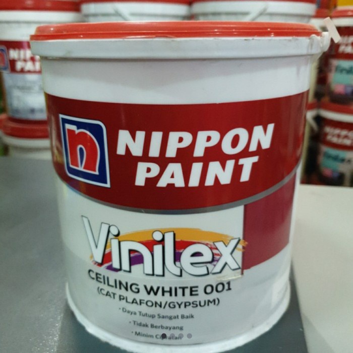 Jual Nippon Vinilex Ceiling White 001 Cat Plafon/Gypsum - 5 kg | Shopee Indonesia