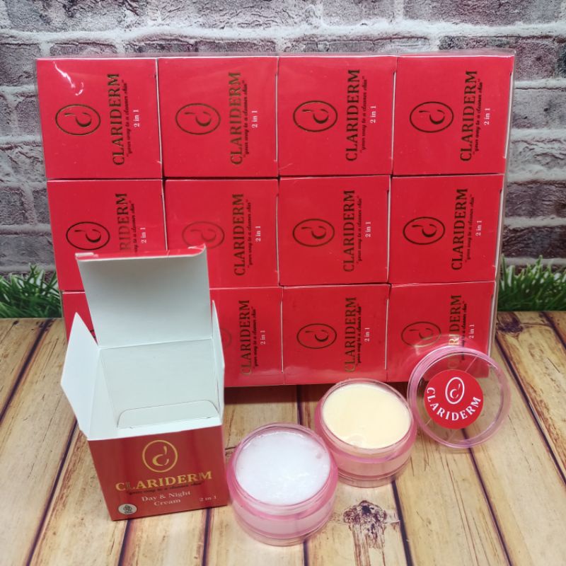 Jual Cream Clariderm Susun Original Siang Dan Malam 12 Pcs | Shopee ...