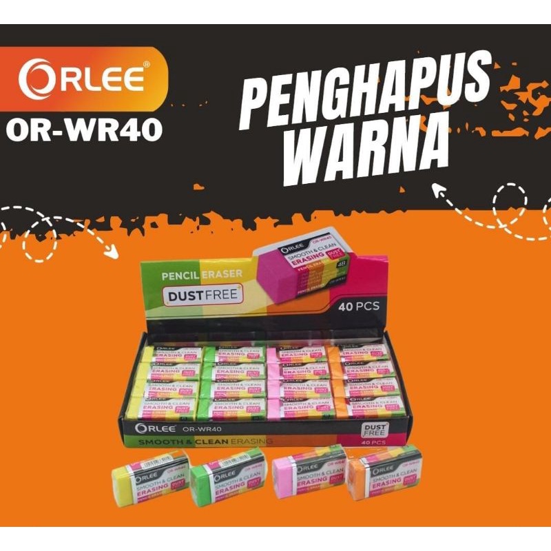 Jual PENGHAPUS ORLEE WARNA OR-WR40 (1PACK=40PCS) | Shopee Indonesia