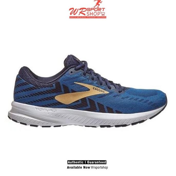 Jual Sepatu Lari Pria Brooks Launch 6 - Blue Black ORIGINAL | Shopee ...