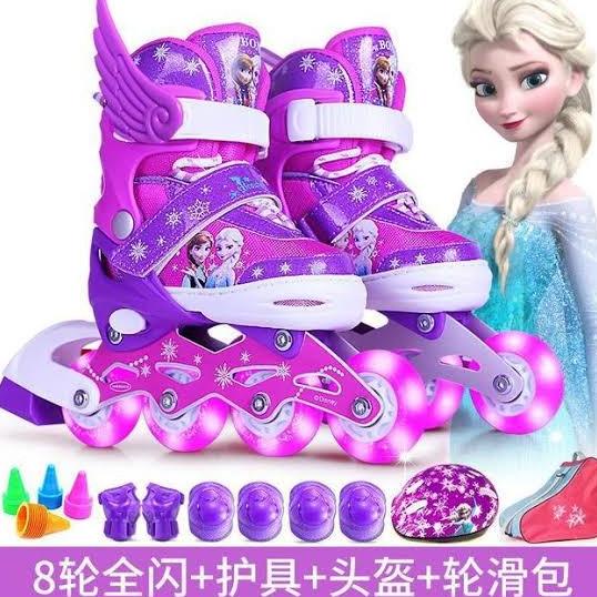 Jual sepatu roda anak fullset (body protecktor +helm) / inline skate ...