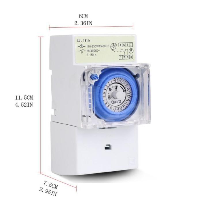 Jual Timer Analog Theben Sul181H Switch Switcher 24 Jam/H Panel Lampu ...