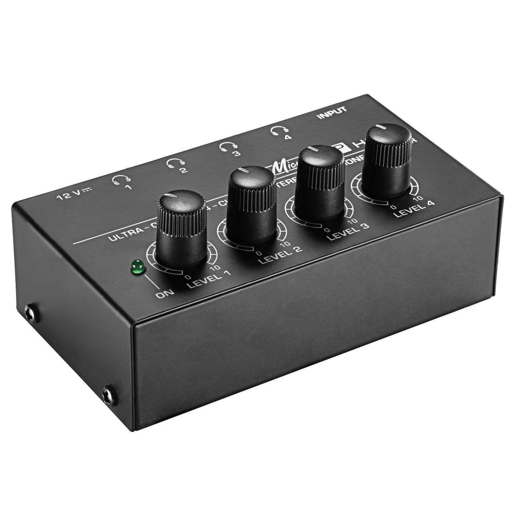 Jual MicroAMP Audio Amplifier Mini Headphone 4 Channel Stereo 12V ...