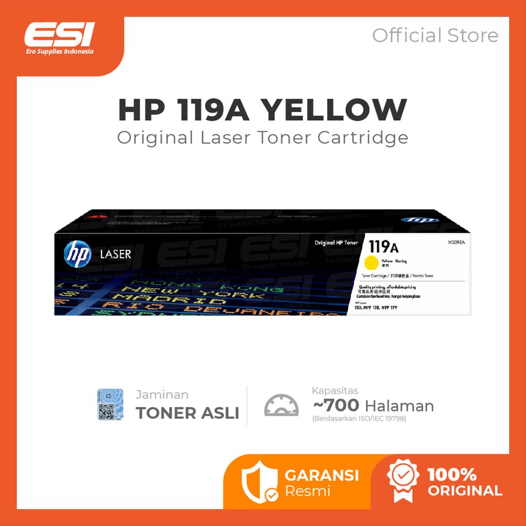Jual HP 119A Yellow Original Laser Toner Cartridge (W2092A) | Shopee ...