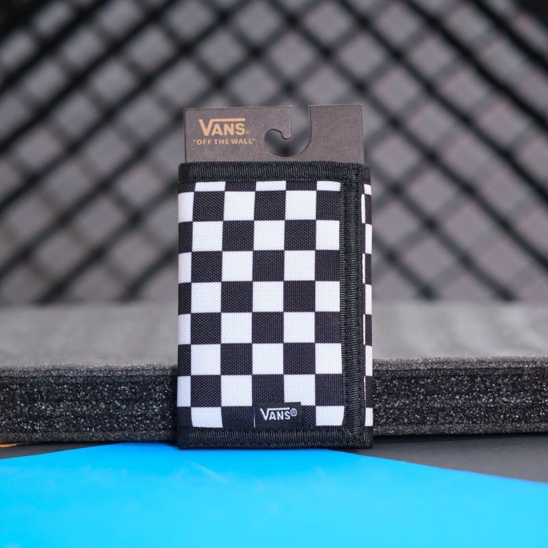 Jual VANS SLIP WALLET CHECKERBOARD BLACK WHITE | Shopee Indonesia