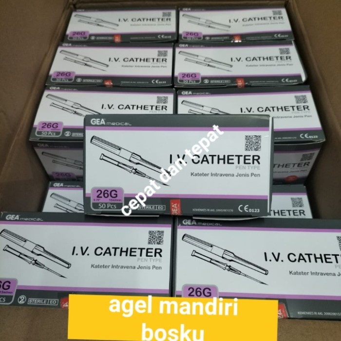 Jual I.V Catheter 26g GEA/IV CATHETER 26g/Cateter 26g/Jarum Infus ffs04 ...