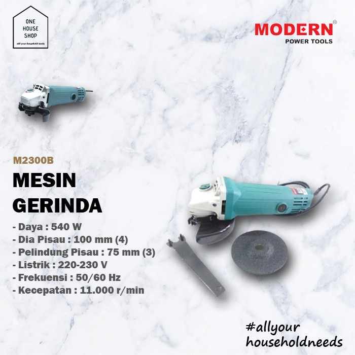 Jual Mesin Gerinda Grinda Listrik Angle Disc Grinder 4 Inch Modern ...