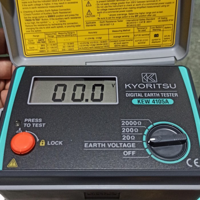 Jual KYORITSU 4105A DIGITAL EARTH TESTER GROUNDING | Shopee Indonesia