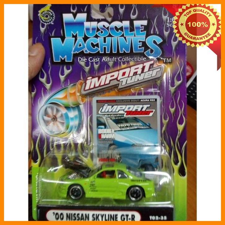 Jual (NTH) MUSCLE MACHINES 00 NISSAN SKYLINE GTR R34 HIJAU GREEN LANGKA ...