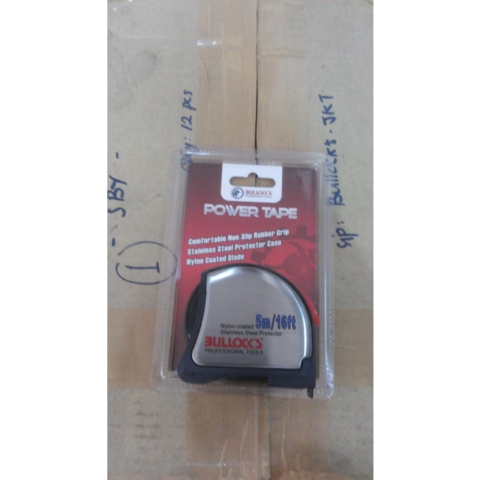 Jual METERAN STAINLESS BARU BULLOCKS 5 METER | Shopee Indonesia