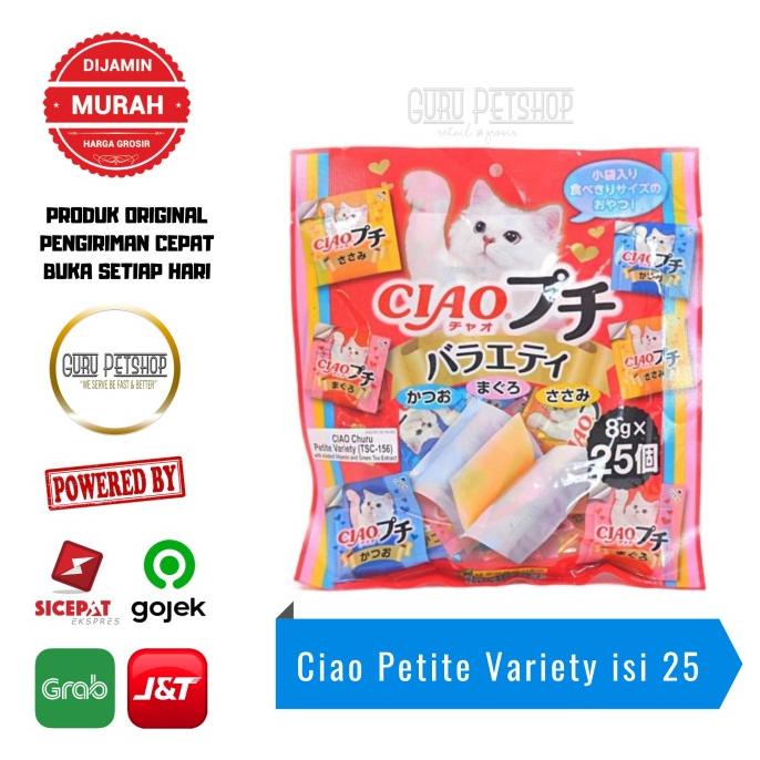 Jual Ciao Petite Variety Snack Kucing isi 25 Pcs Ciao Chu Ru Petite | Shopee Indonesia