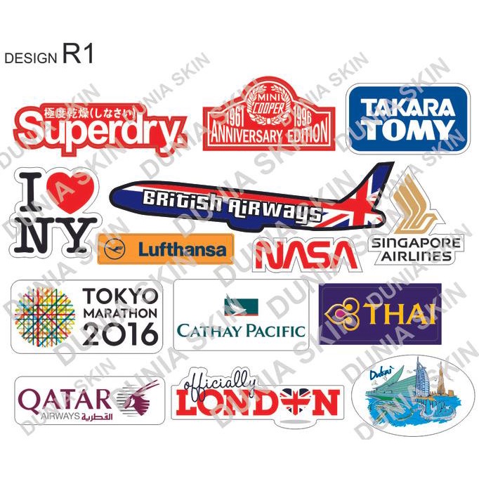 Jual Promo Travel Label / Sticker Koper Rimowa Design R1 Airs Mixed ...