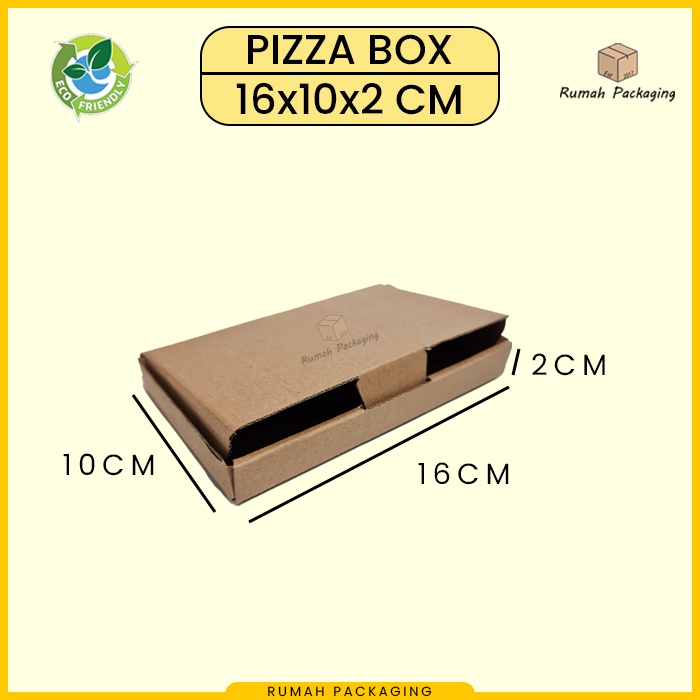 Jual Kardus / Kotak Box Pizza Die Cut Packing Polos 16x10x2 cm | Shopee ...