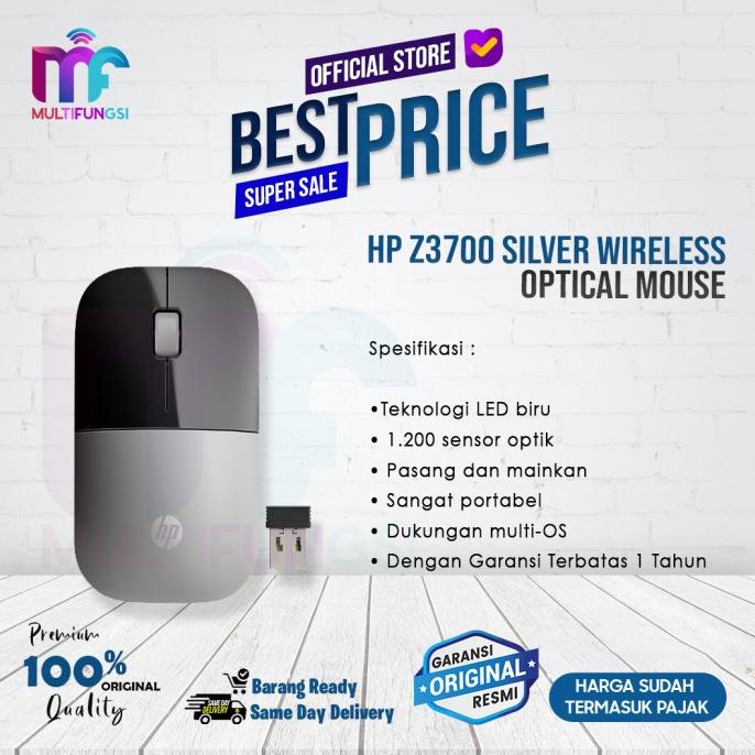 Jual HP Z3700 Silver Wireless Optical Mouse HPZ3700/ Z 3700 Garansi ...