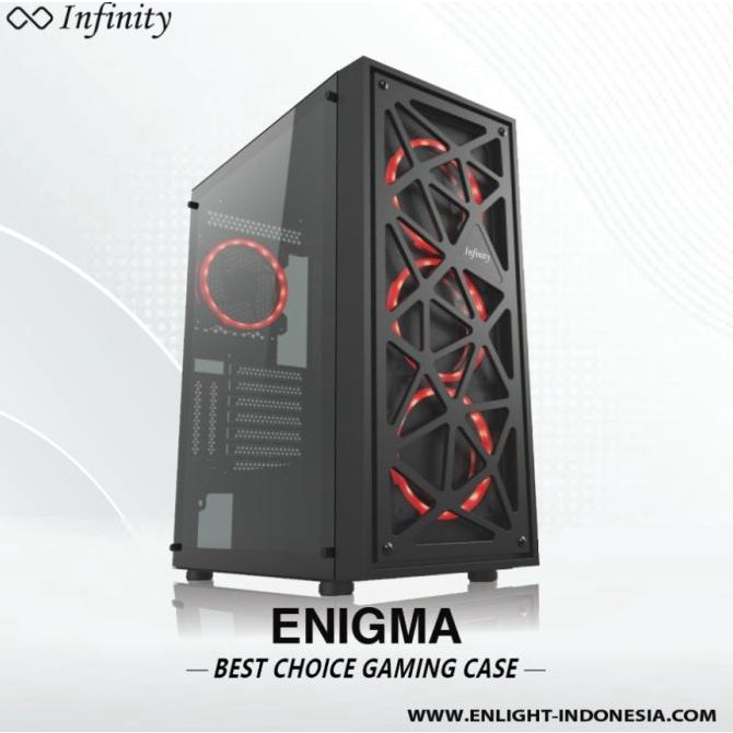 Jual Casing Infinity Enigma - mATX, ATX GAMING CASE - INCLUDE 3 FAN ...