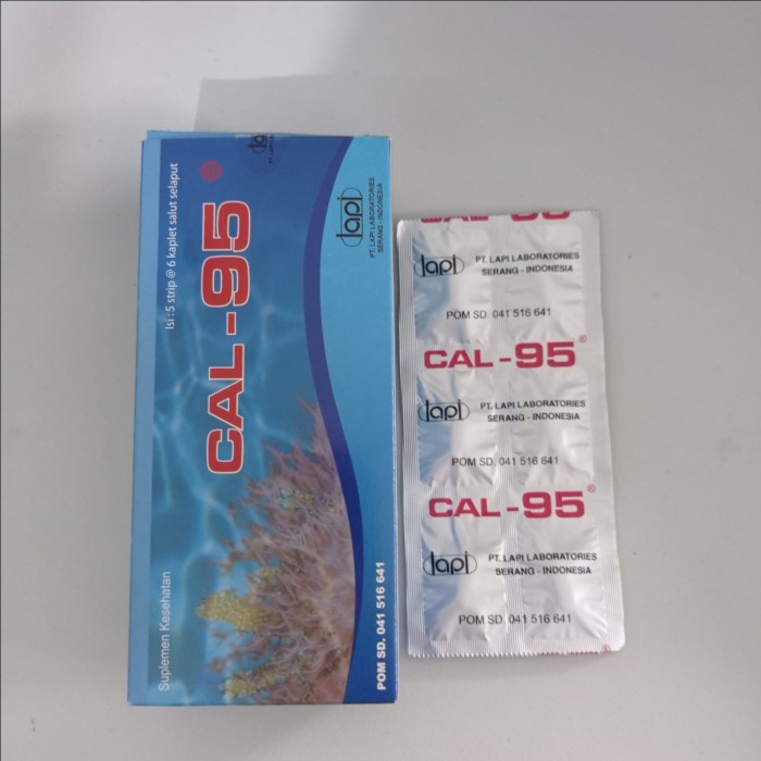 Jual Suplemen Multivitamin dan Mineral Cal-95 10 Tablet | Shopee Indonesia