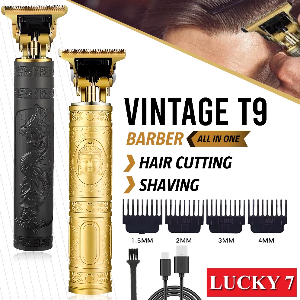 Jual Real produk Ready JKT - T9 Vintage Alat Mesin Cukur Listrik Cukur Rambut Jenggot dan Kumis ...