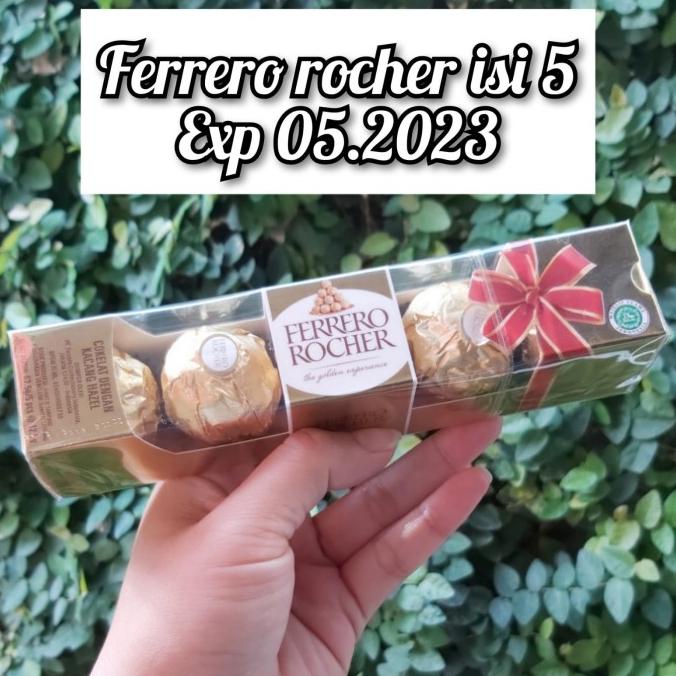 Jual monggo] Cokelat Coklat Ferrero Rocher T5 isi 5 Chocolate | Shopee ...
