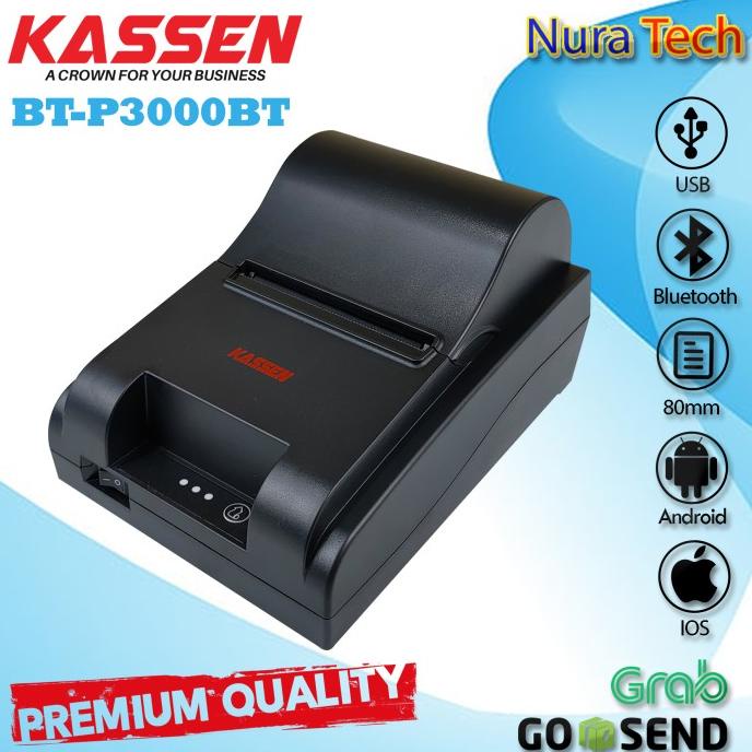 Jual PRINTER KASIR KASSEN BT-P3000 BT P3000 USB BLUETOOTH THERMAL 80MM ...