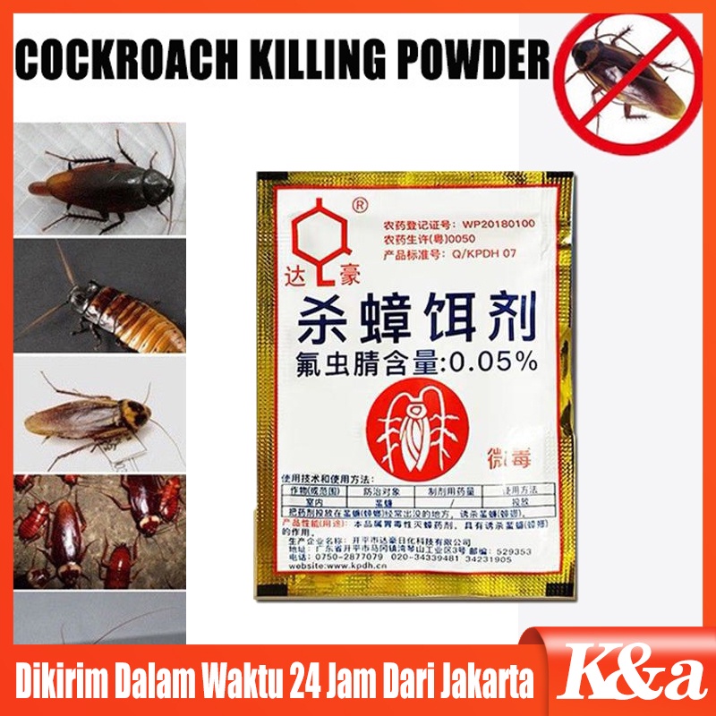 Jual 100% Original Racun Kecoa Mie Zhang Qing Bubuk Racun Anti Kecoa ...