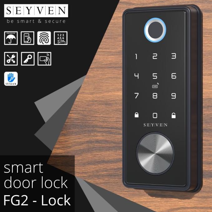 Jual SEYVEN DEADBOLT SMART DOOR LOCK / SMART LOCK DOOR PINTU KAYU BESI ...