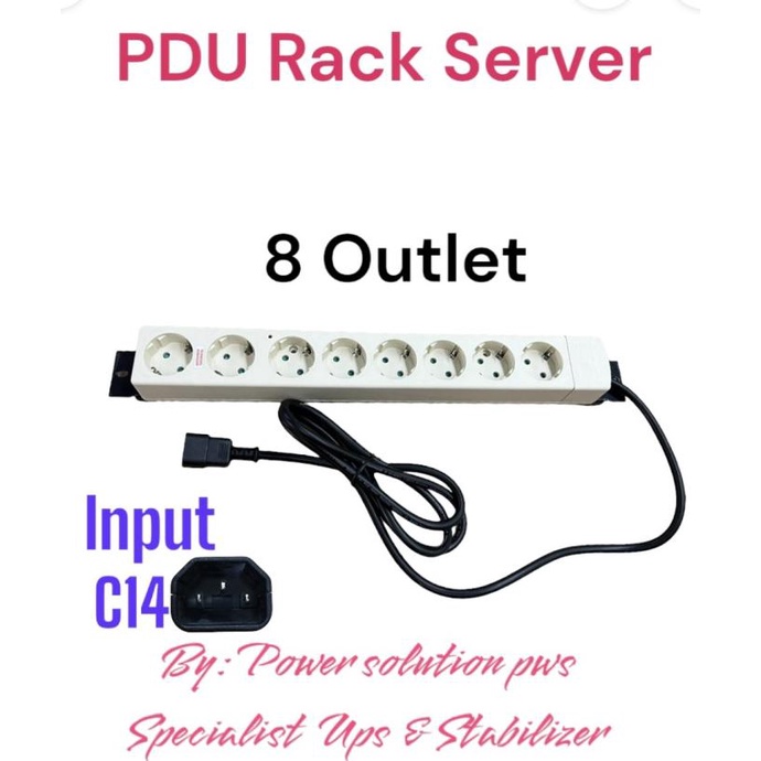 Jual PDU 8 port Stop kontak colokan listrik rack server wallmount ...