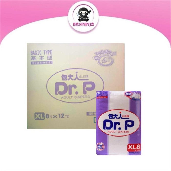 Jual DR P DRP Adult Diapers Basic Type XL8 - 1 Ctn 12 Pcs | Shopee ...
